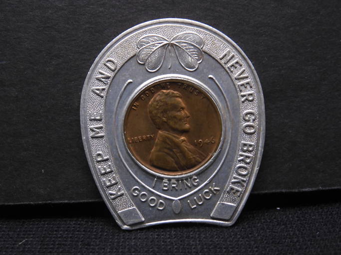 1946 Encased Cent Good Luck