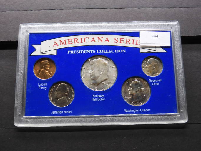 1964 Americana Series Presidents Collection 5 Coins Three Are 90% ...