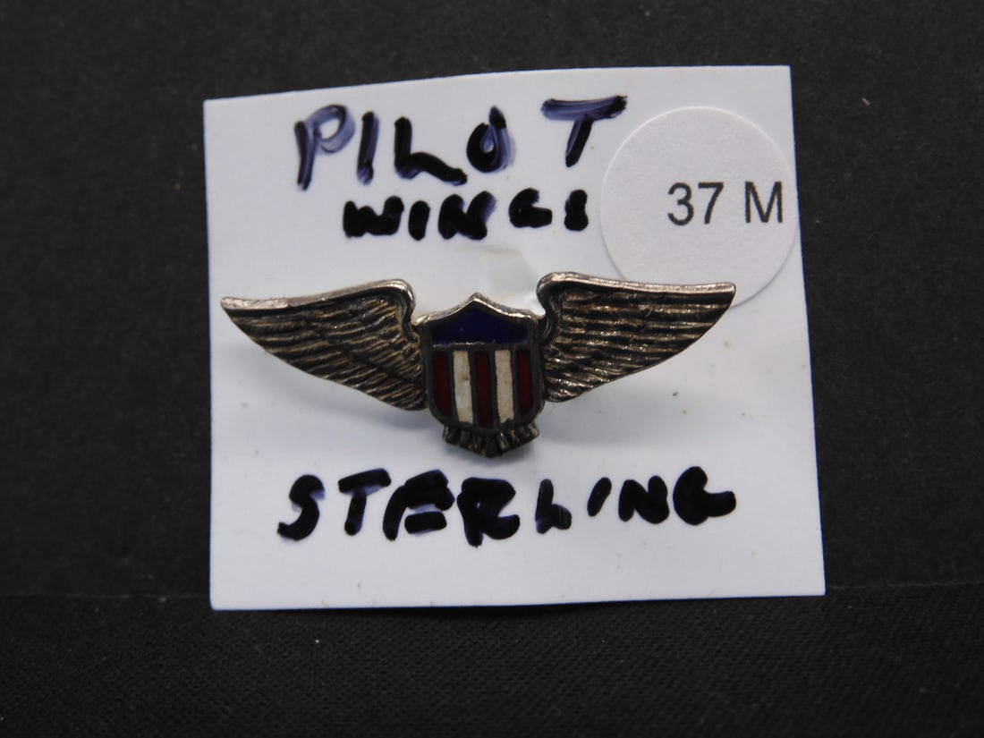 Sterling Silver Pilot Wings Auction