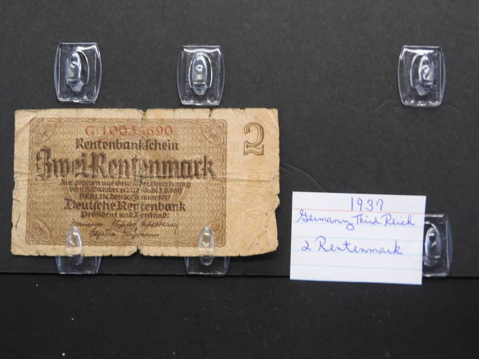 1937 German Third Reich 2 Rentenmark