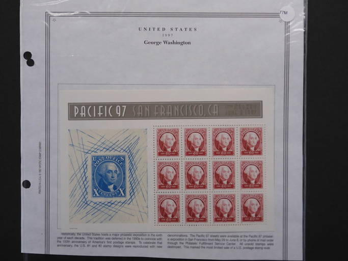 Mint Sheet Of George Washington Stamps