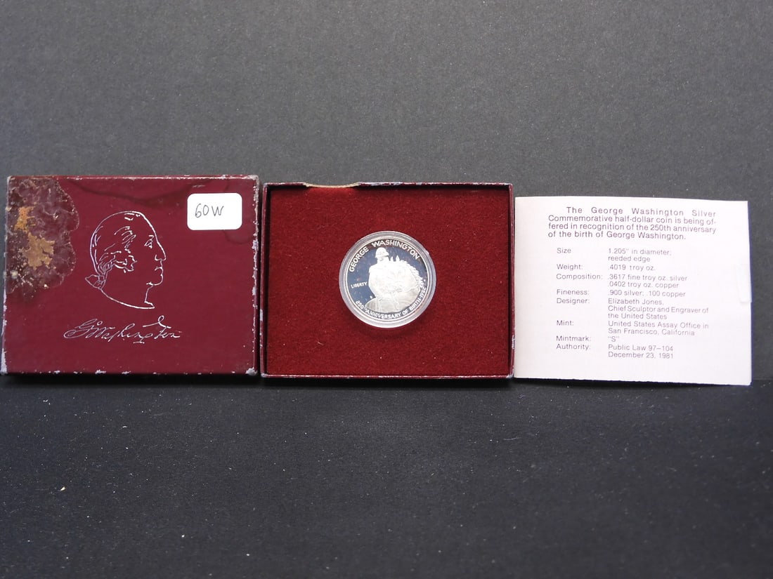 1982-s 90% Silver George Washington 250th Anniversary Half-dollar Proof ...