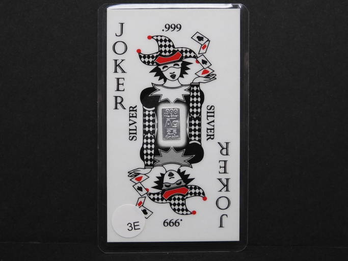 "joker" .999 Fine Silver Fractional Bar