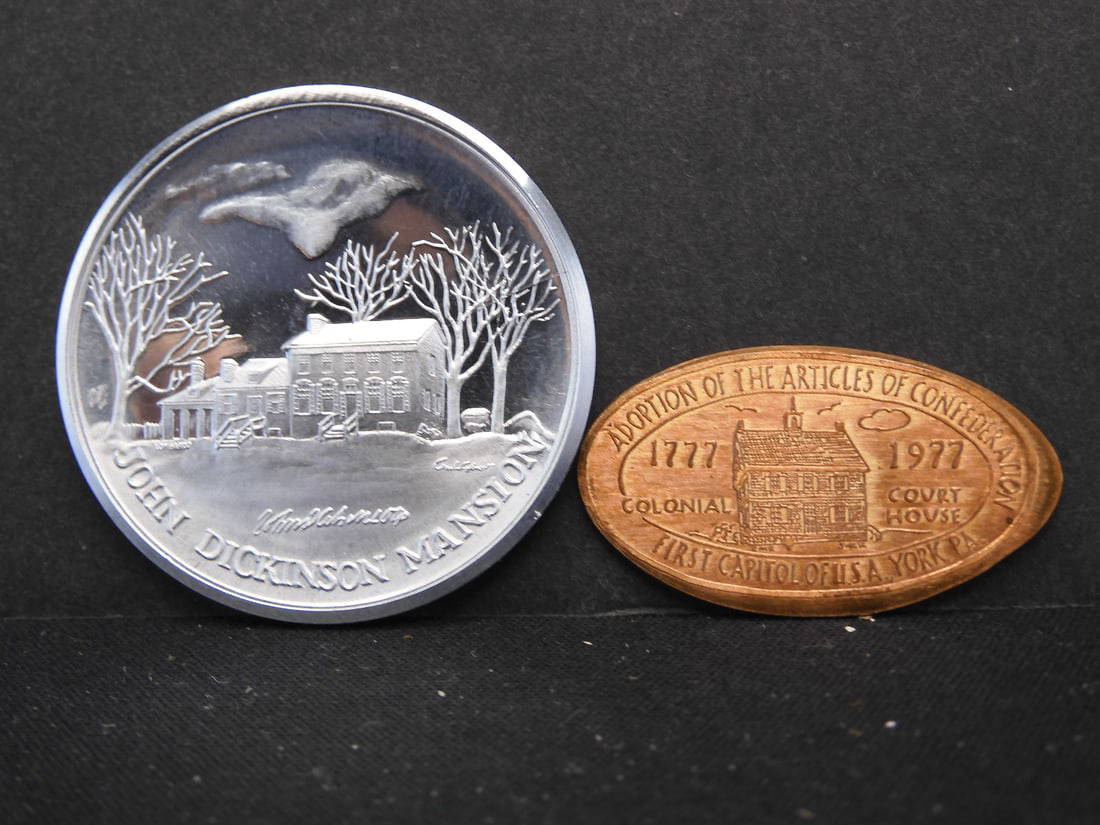 2 Amazing Tokens (john Dickinson-founding Father Of Us Politician ...