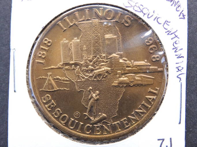 1818 1968 State Of Illinois Sesquicentennial Medal