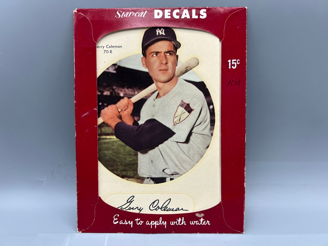 1952 Star Cal Decals Gerry Coleman
