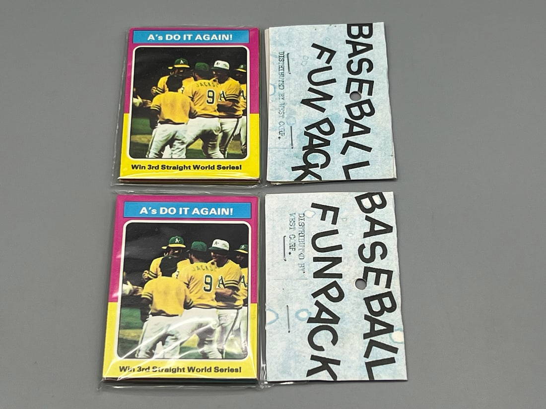 Lot Of (2) West Corp. Cello Fun Pack Repack 1975 Topps Baseball ...