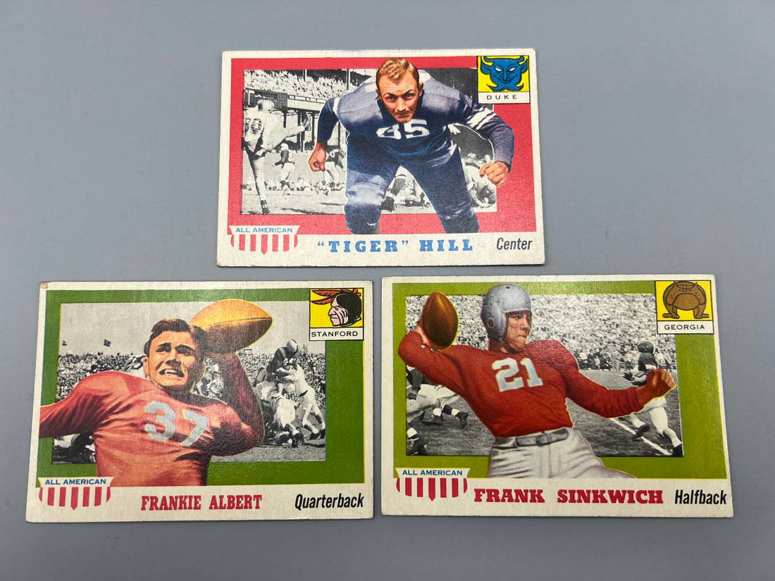 Lot Of (3) 1955 Topps All American Football Cards - Varying Conditions ...