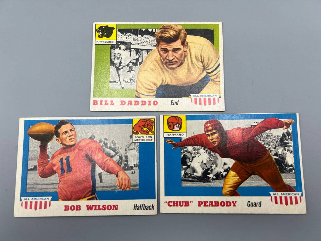 Lot Of (3) 1955 Topps All American Football Cards - Varying Conditions ...