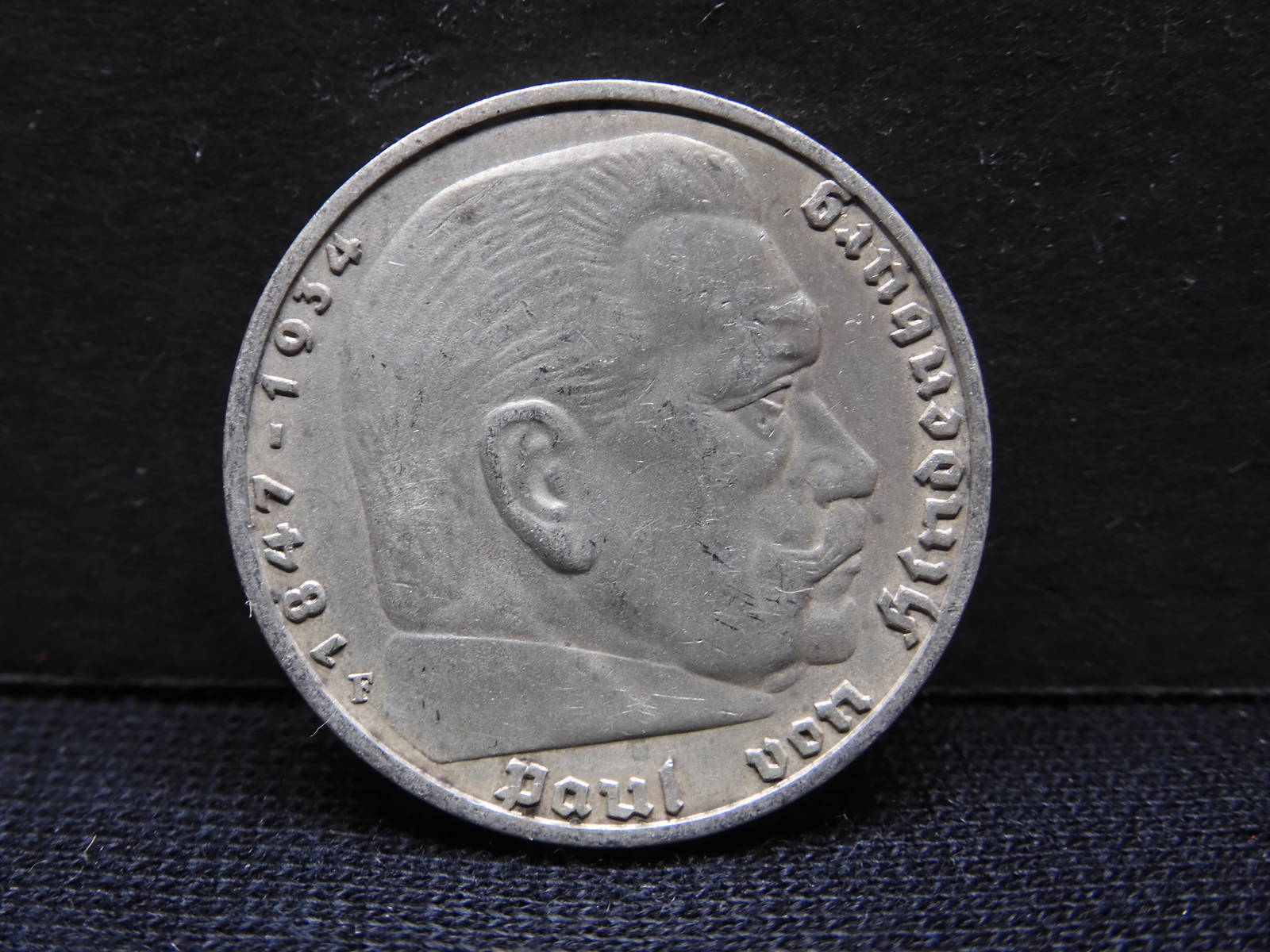 1939 German Historic Symbol 5 Reichsmark Silver Coin Auction