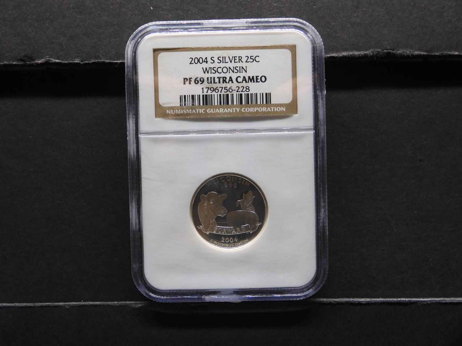 2004-s Proof Wisconsin Statehood Silver Quarter - Ngc Pf69 Ultra Cameo ...