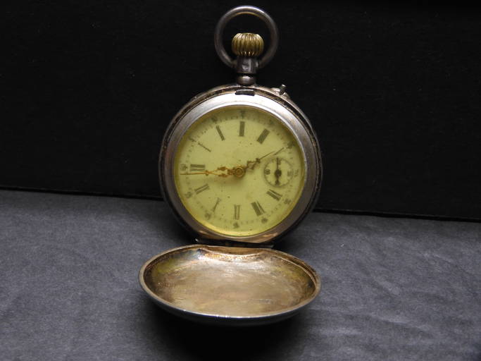 George Stockwell .800 Silver Swiss Pocket Watch Working