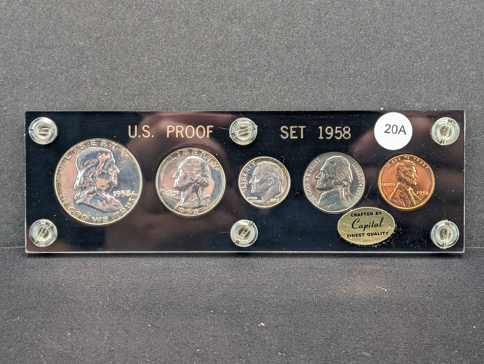 1958 Us Proof Set In Black Capitol Holder. Gem.? Auction