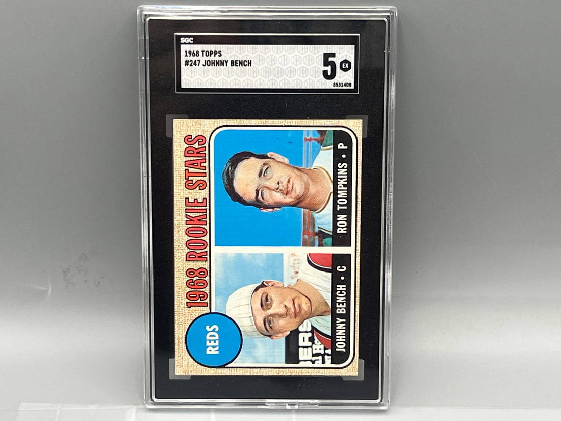 1968 Topps Johnny Bench Rc #247 Sgc Ex 5 Auction