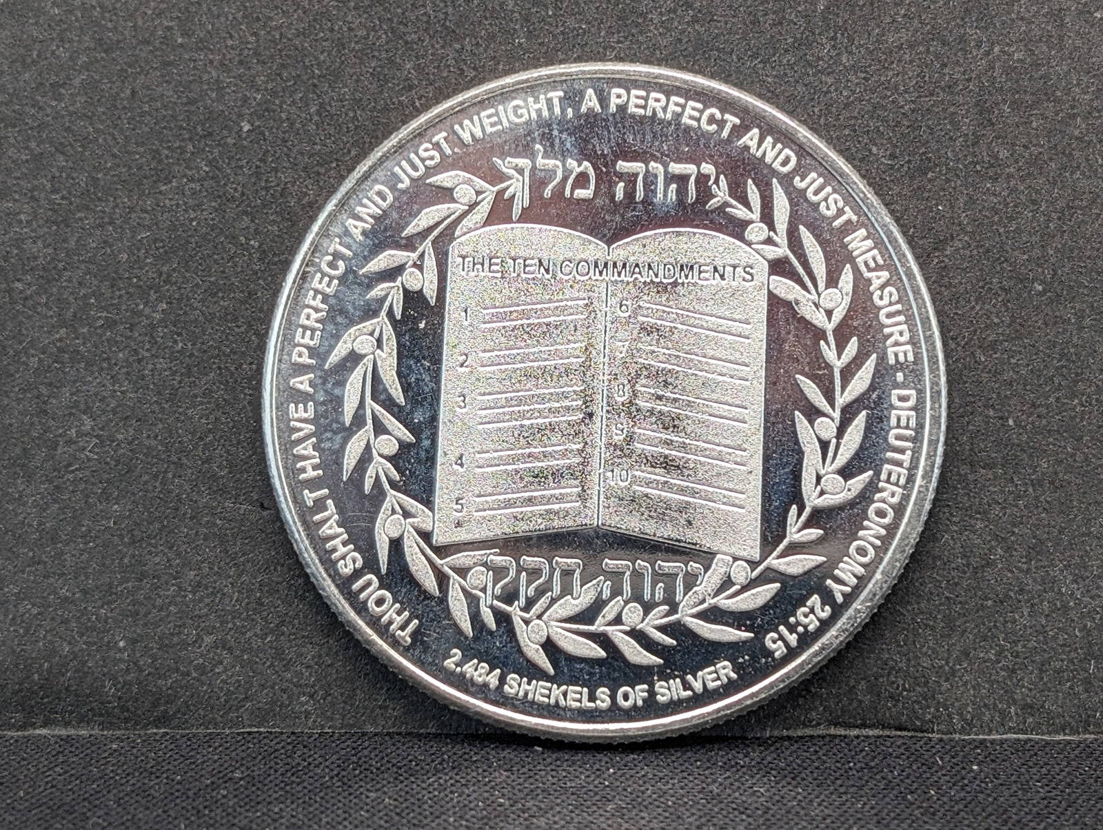1 Oz. .999 Fine Silver U.s. Constitution/ten Commandments Designed Coin ...
