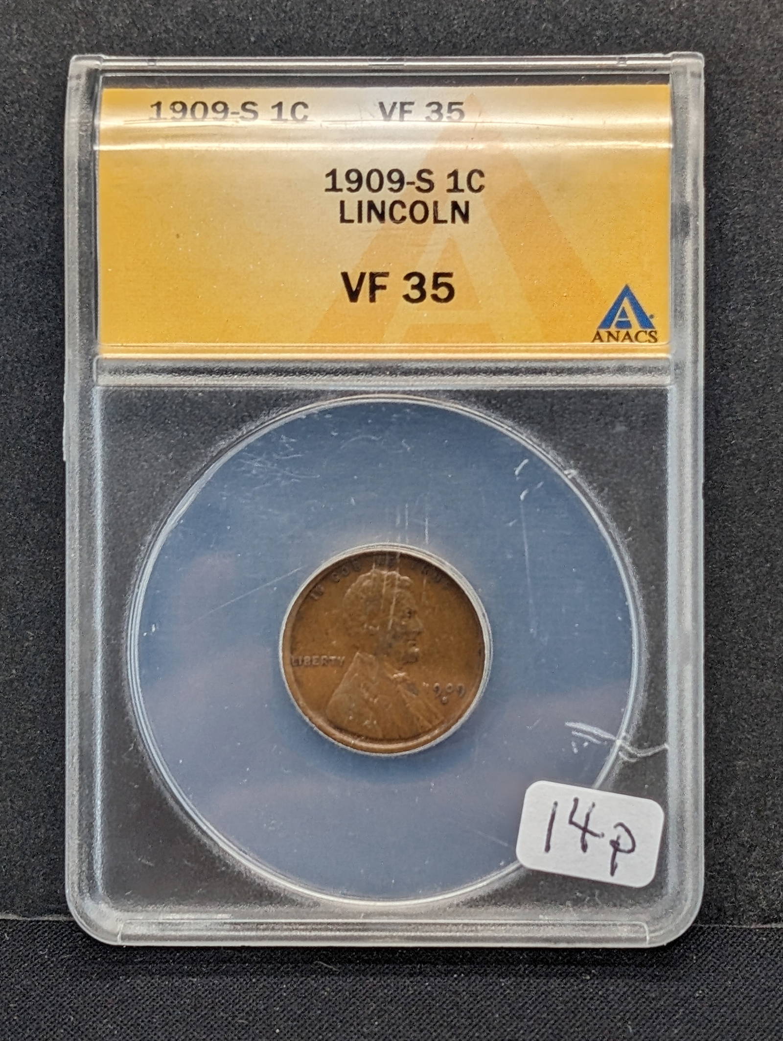 1909s Lincoln Cent Key Date Anacs Vf35 Auction