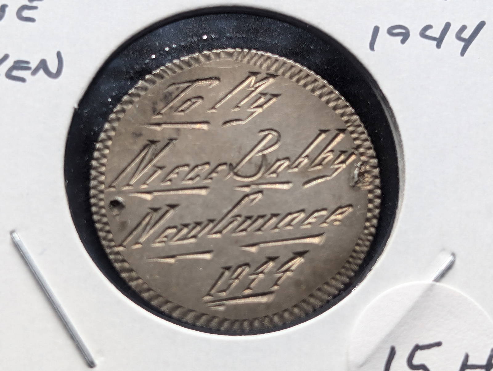 1944 Australia Love Token. "to My Niece Bobby Newborner. 1944". Neat ...