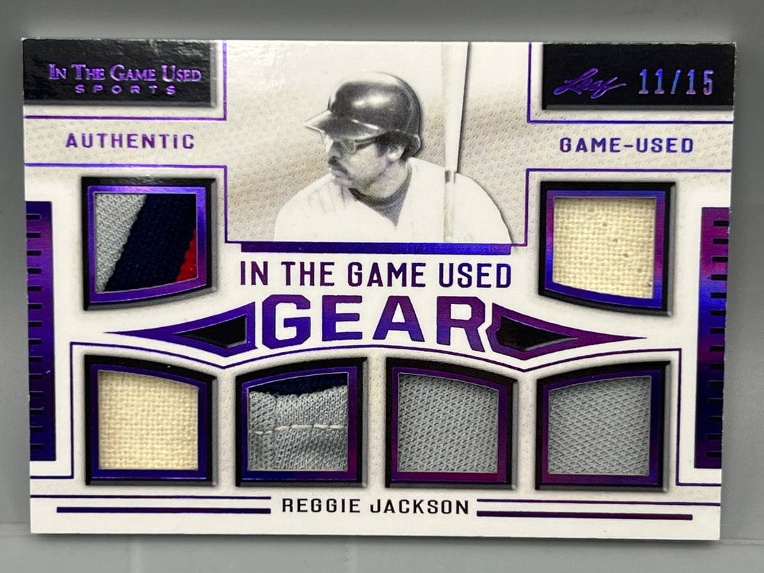 2020 Leaf In The Game Used Sports Reggie Jackson Game Used Patch Card ...