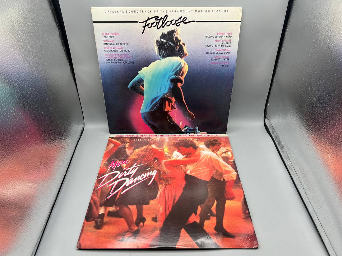 Two (2) Original Movie Soundtrack Lps: Footloose (1984); And More Dirty Dancing (1988) Auction