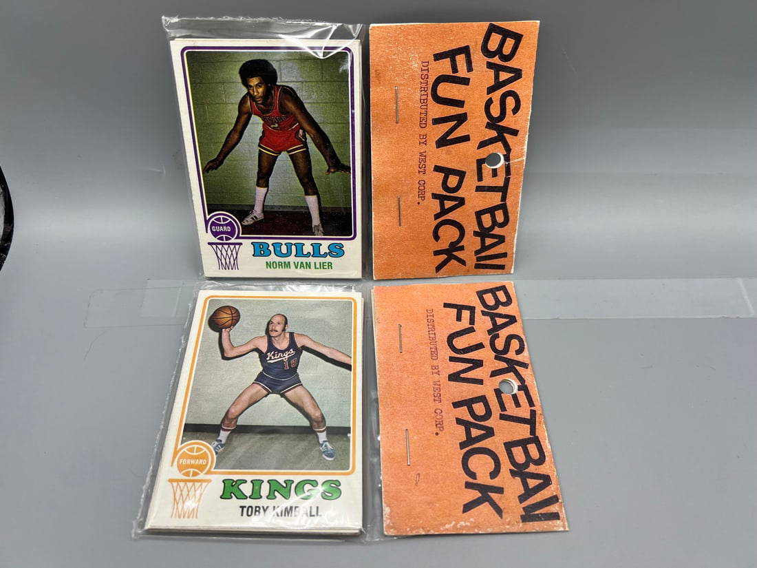 Lot Of (2) West Corp. Basketball Cello Fun Pack Repack 1973-74 Topps ...