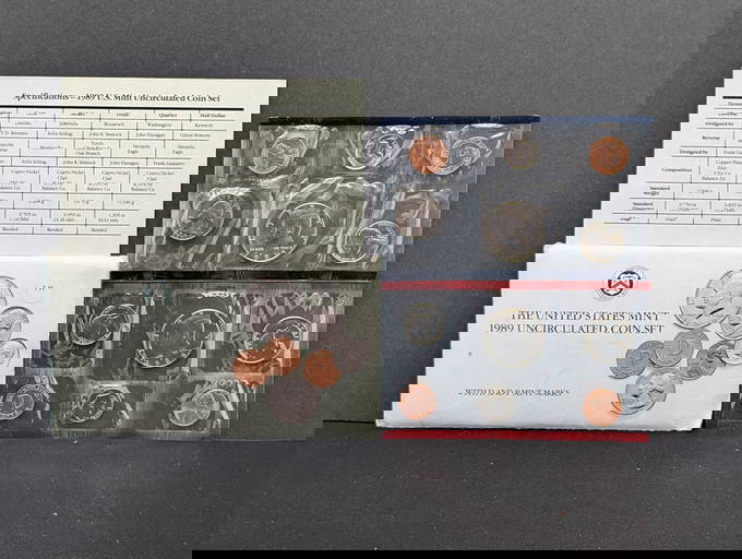 1989 Mint Set Includes Both P & D Coins In Original Envelope