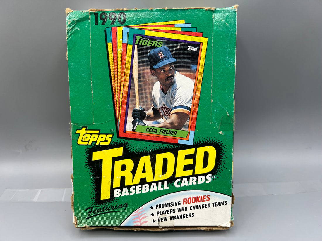 1990 Topps Traded Baseball Complete Wax Box Auction