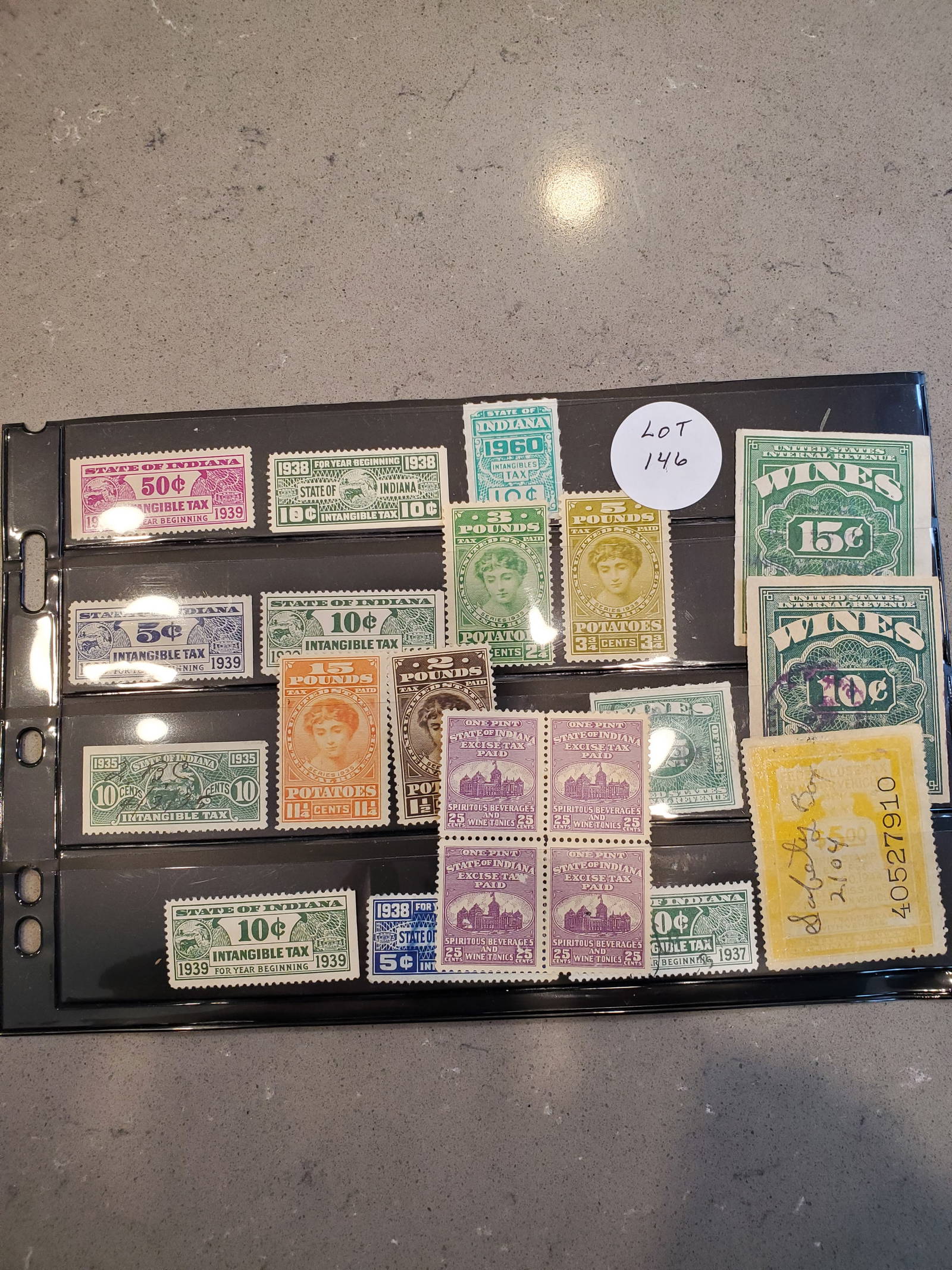 U.s. State And Revenue Including Federal Motor Vehicle 1944 Stamp Auction