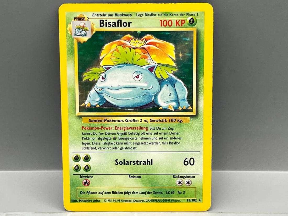 1999 Pokemon Base Set German Venusaur/bisaflor Holo #15/102 Auction