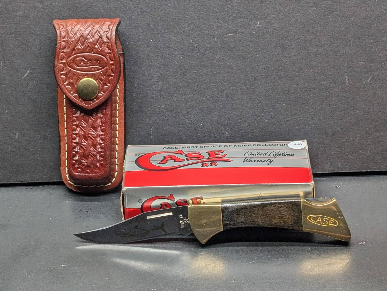 Vintage Case Xx Mako P158lssp Lock Blade Knife With Vintage Leather ...