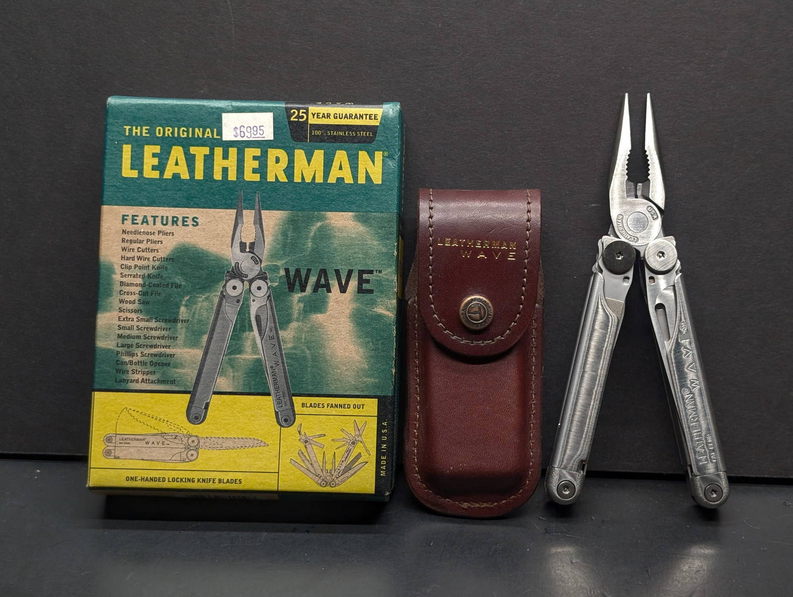The Original Leatherman "leather Wave" Multi Purpose Tool, With Leather ...