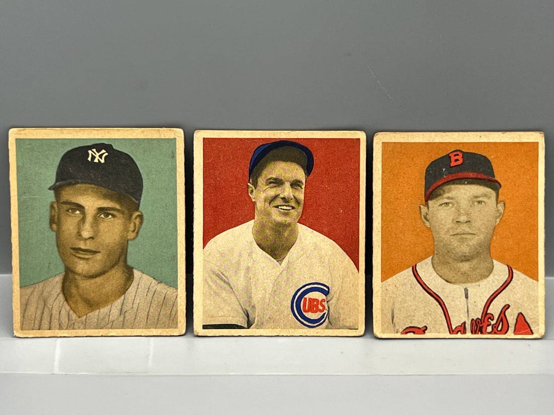 1949 Bowman Randy Gumpert Rc #87, Bob Scheffing No Name On Front Rc #83 ...