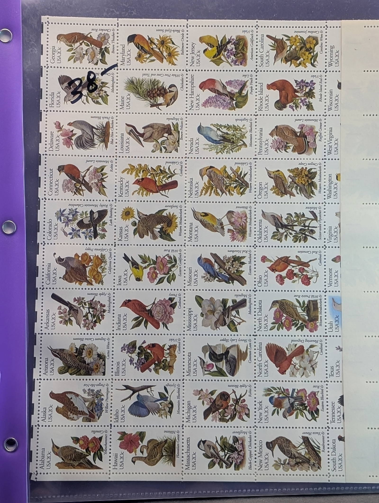 Binder With Five U.s. Postage Sheets All Mognh Auction