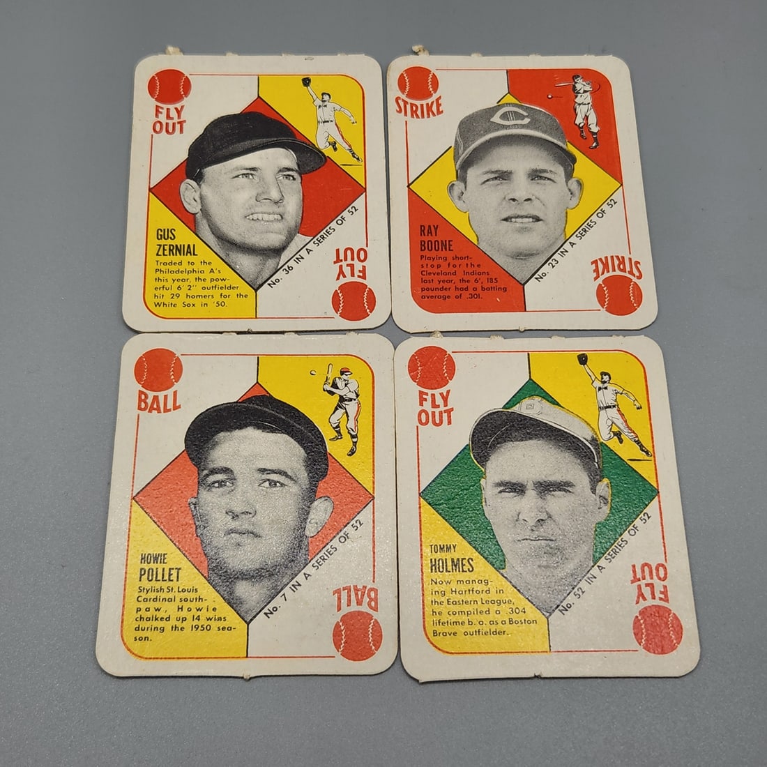 (4) 1951 Topps Red Backs Baseball Cards - Jun 25, 2025 | Richard L ...