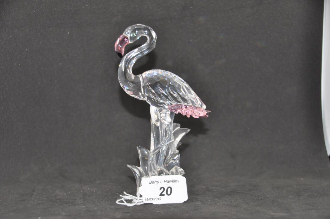 SWAROVSKI CRYSTAL FLAMINGO WITH PINK ACCENTS FROM THE