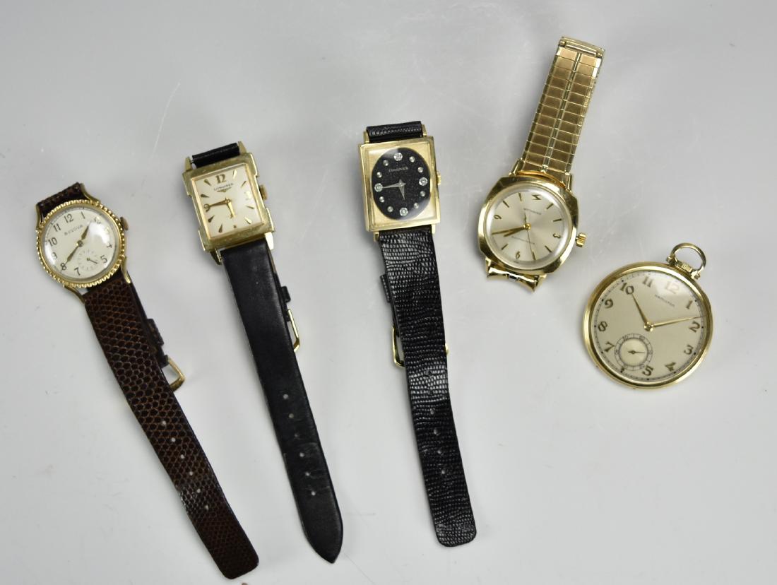 (5)old Timepiece Lot: 4 Watches, 1 Pocket Watch