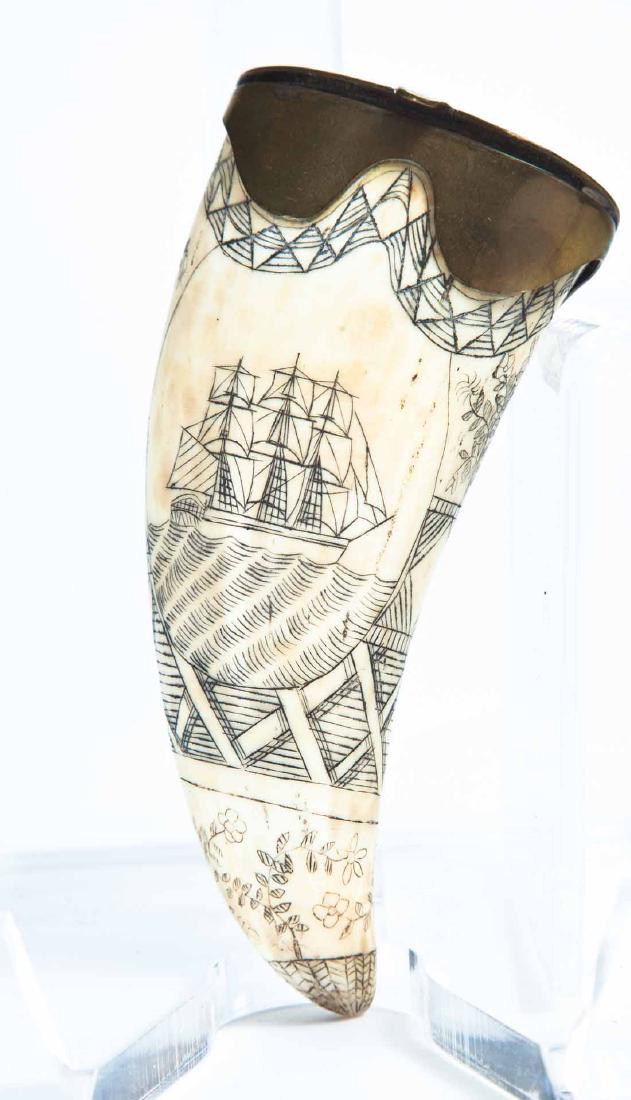 SCRIMSHAW SNUFF BOX