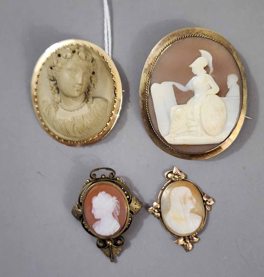 Four Victorian Cameos Auction