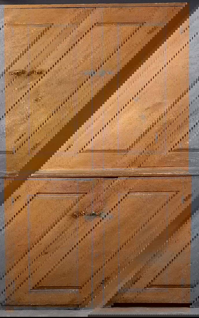 Painted Step-back Cupboard Auction