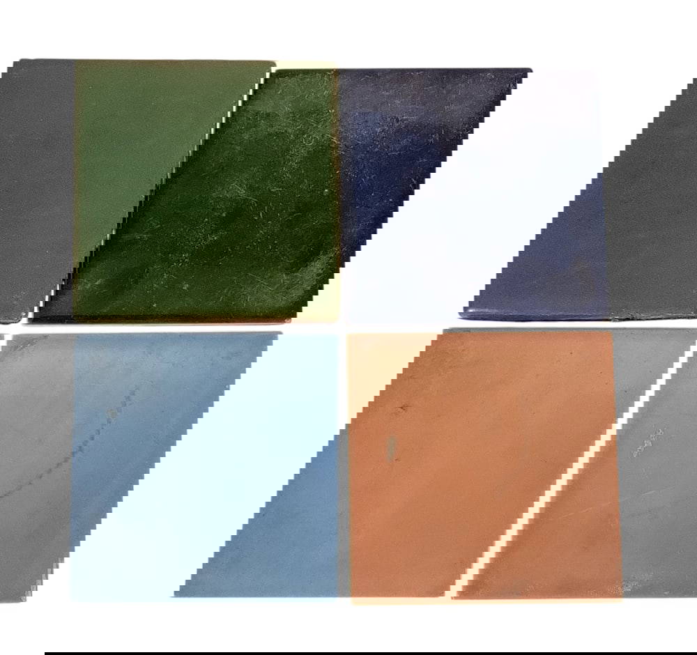 Four Colorful Glazed Tiles Auction