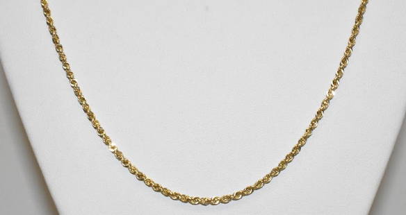 24" 14k Gold Rope Chain