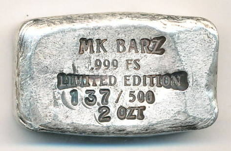 Vintage Rare 2 Oz Silver Bullion #137/500