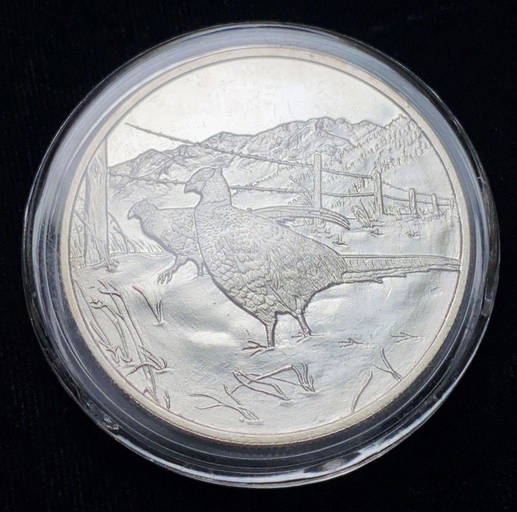 Rare Waterfowl Game Birds Idaho 1 Oz .999 Silver Round