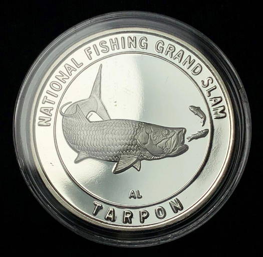 (1 Only) Fishing 1 Oz .999 Silver Tarpon