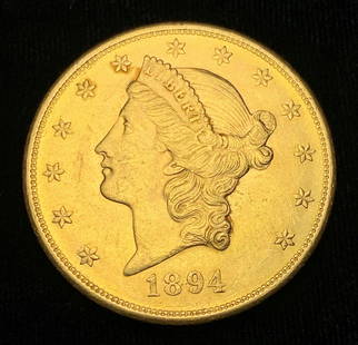 1894 S $20 Liberty Gold Coin