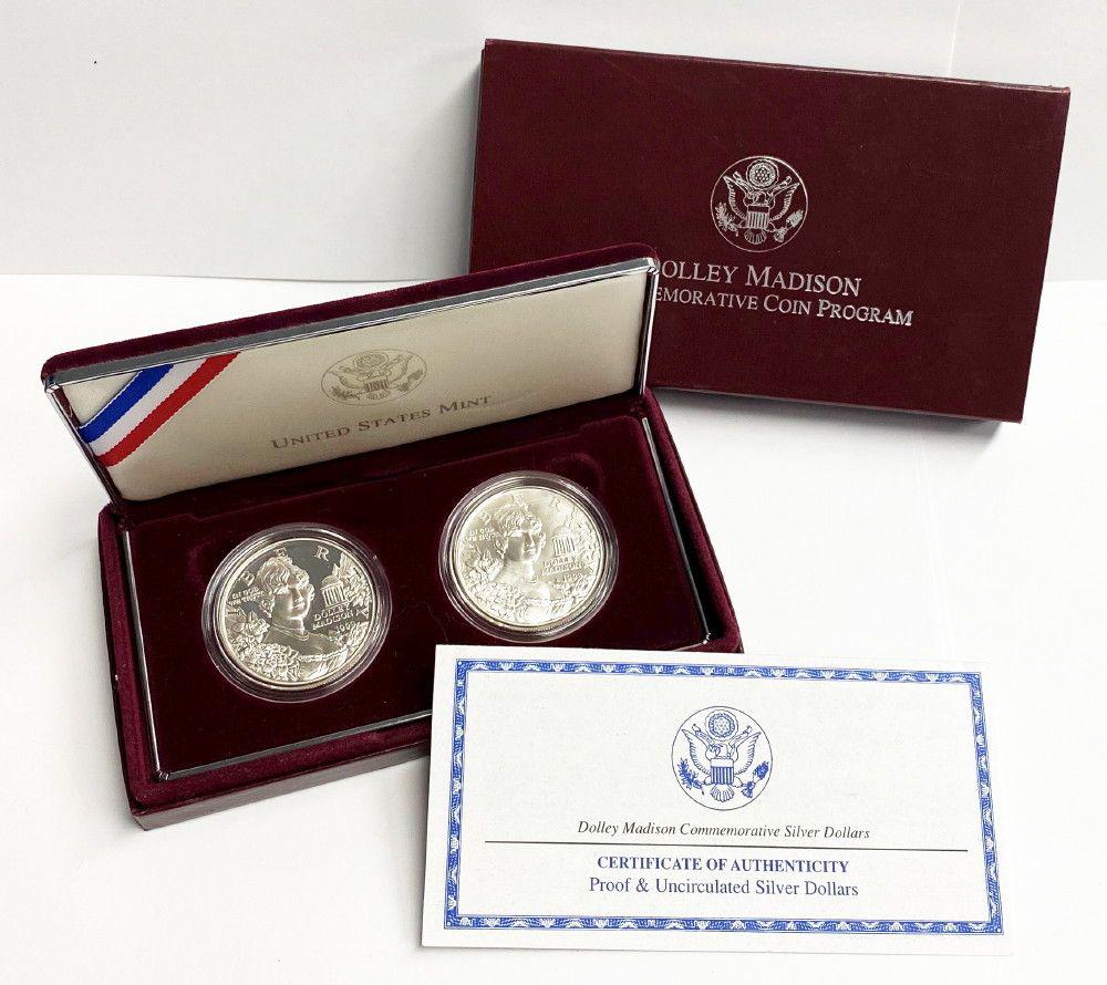 1999 Dolly Madison Silver Dollars Commemorative Set Ogp