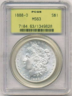 1888 O Rare "scarface" Morgan Silver Dollar Coin