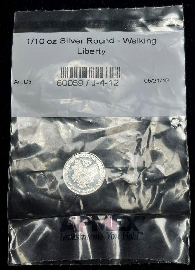 (10) 1/10th Oz Silver Rounds