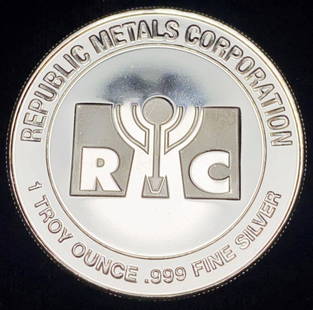 Rmc Republic Metals Corporation Silver Round 1 Tr.
