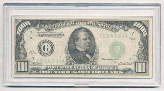 1934a $1,000 Federal Reserve Note Chicago