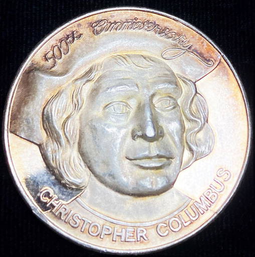 1492 1992 Christopher Columbus 500th Anniv. 1 Oz Silver